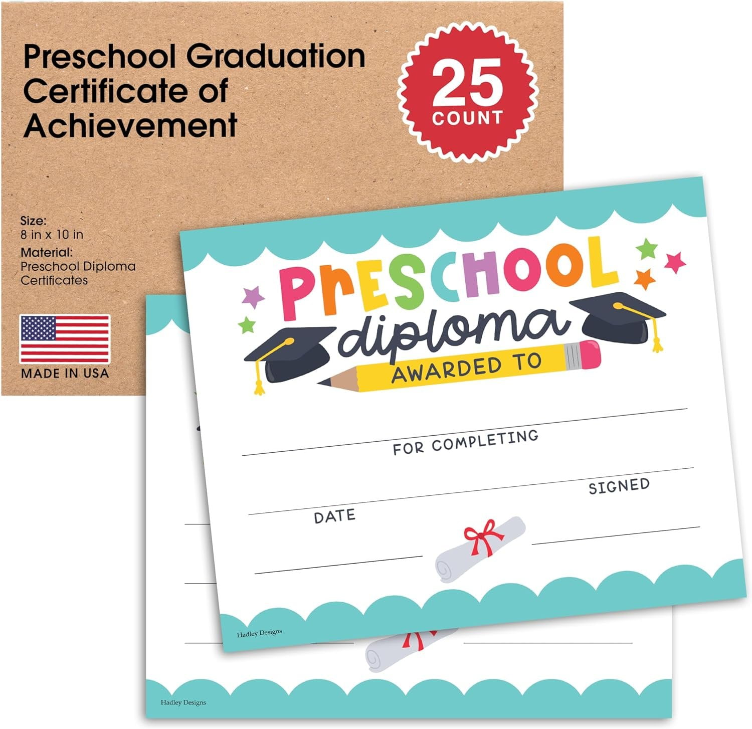 25 Colorful Preschool Graduation Certificates - Prek Diploma ...