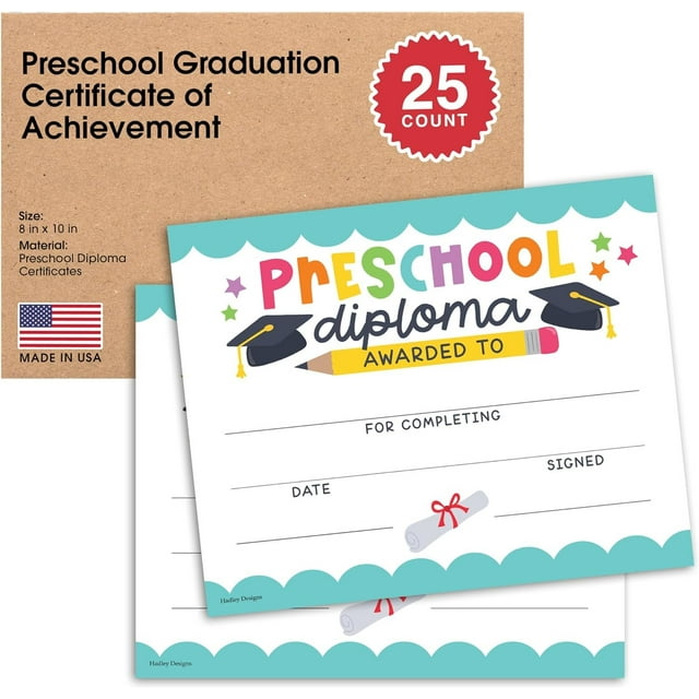 25 Colorful Preschool Graduation Certificates - Prek Diploma ...