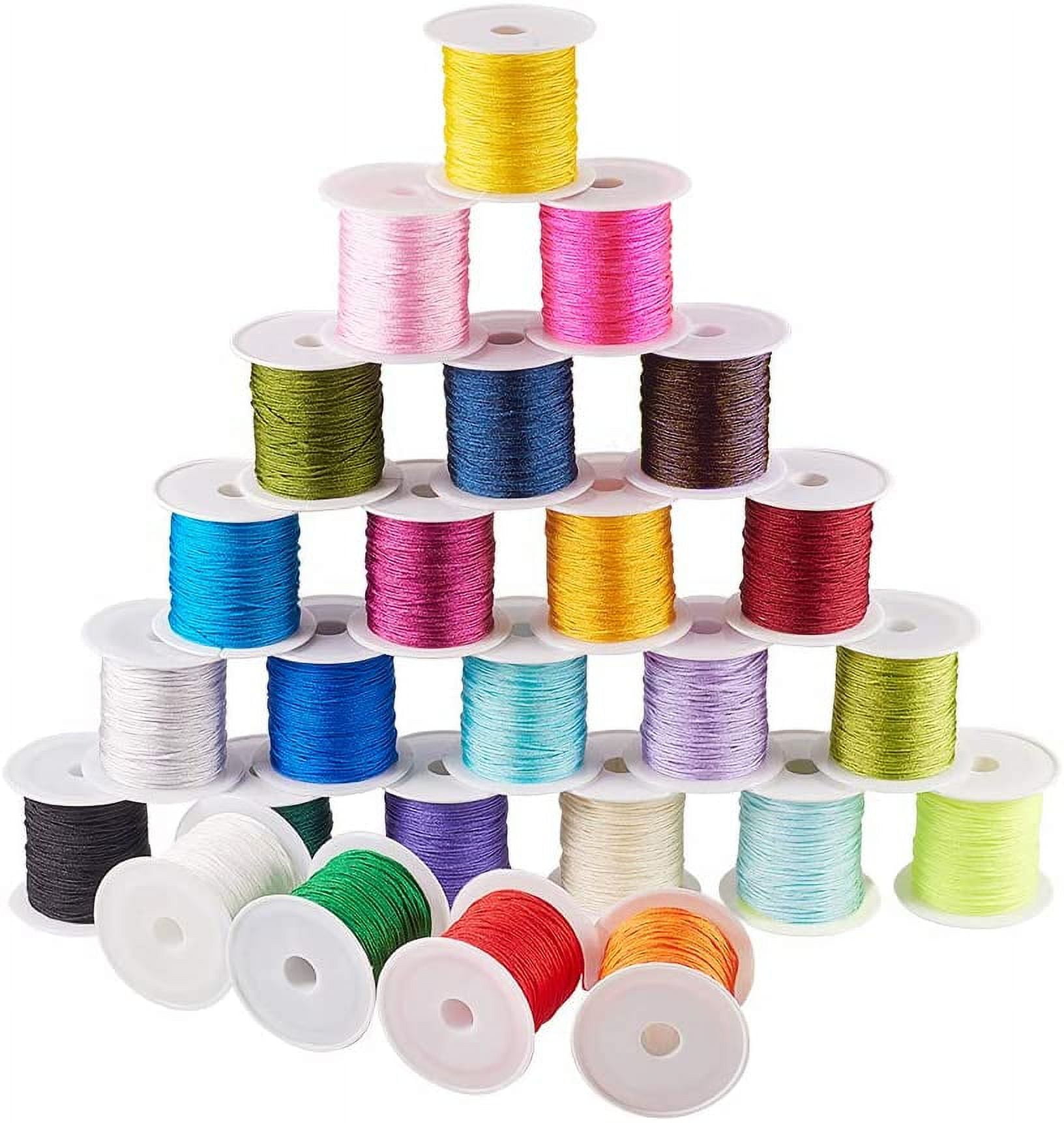 25 Colors 0.8mm Chinese Knotting Cord 250yards Nylon Beading String ...