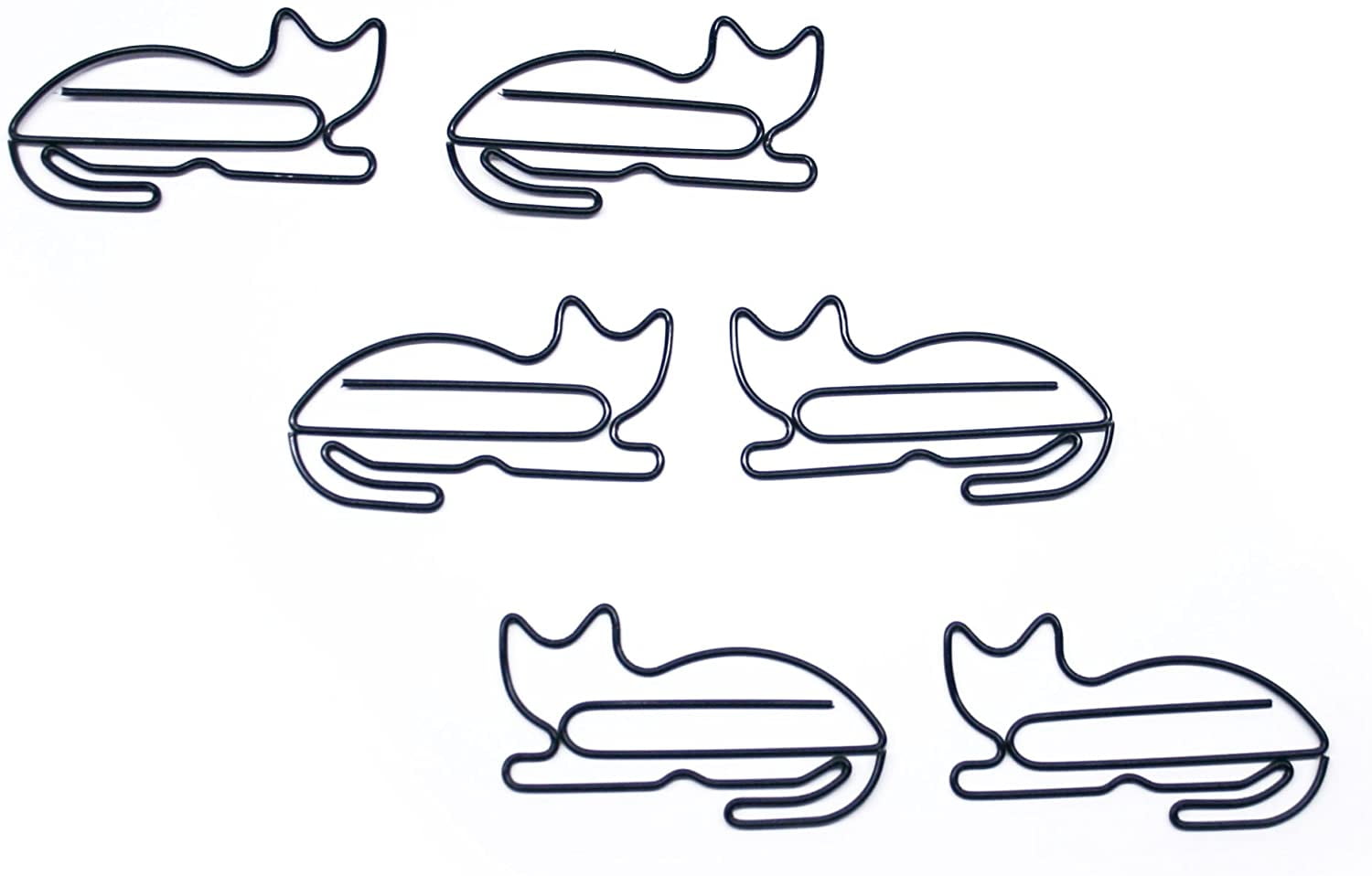 25 Count Black Cat Shaped Paper Clips, Cat Lover Cute Gifts, Office ...