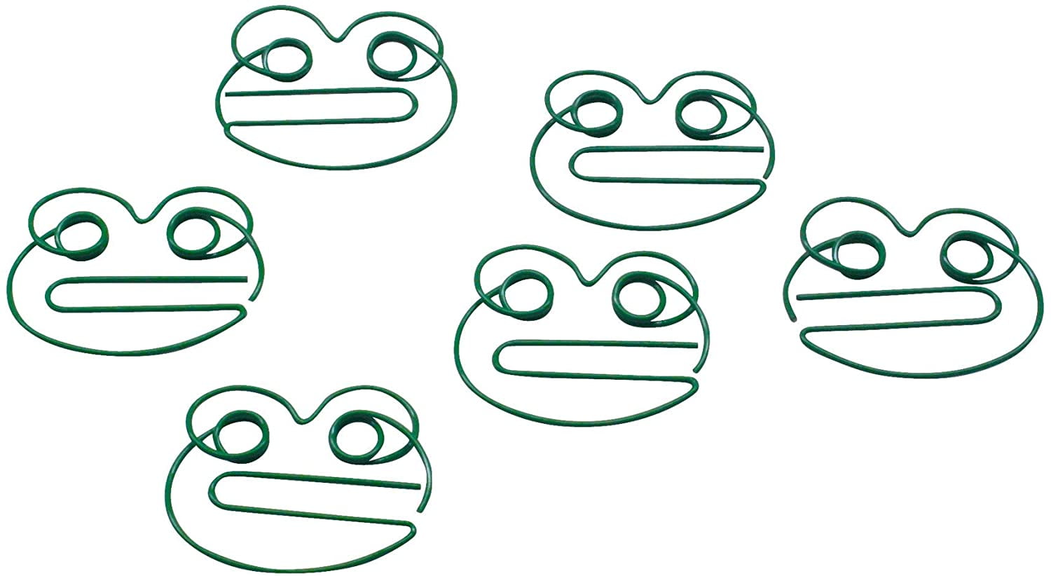 25 Count Green Frog Shaped Paper Clips, Frog Lover Cute Gifts, Office ...