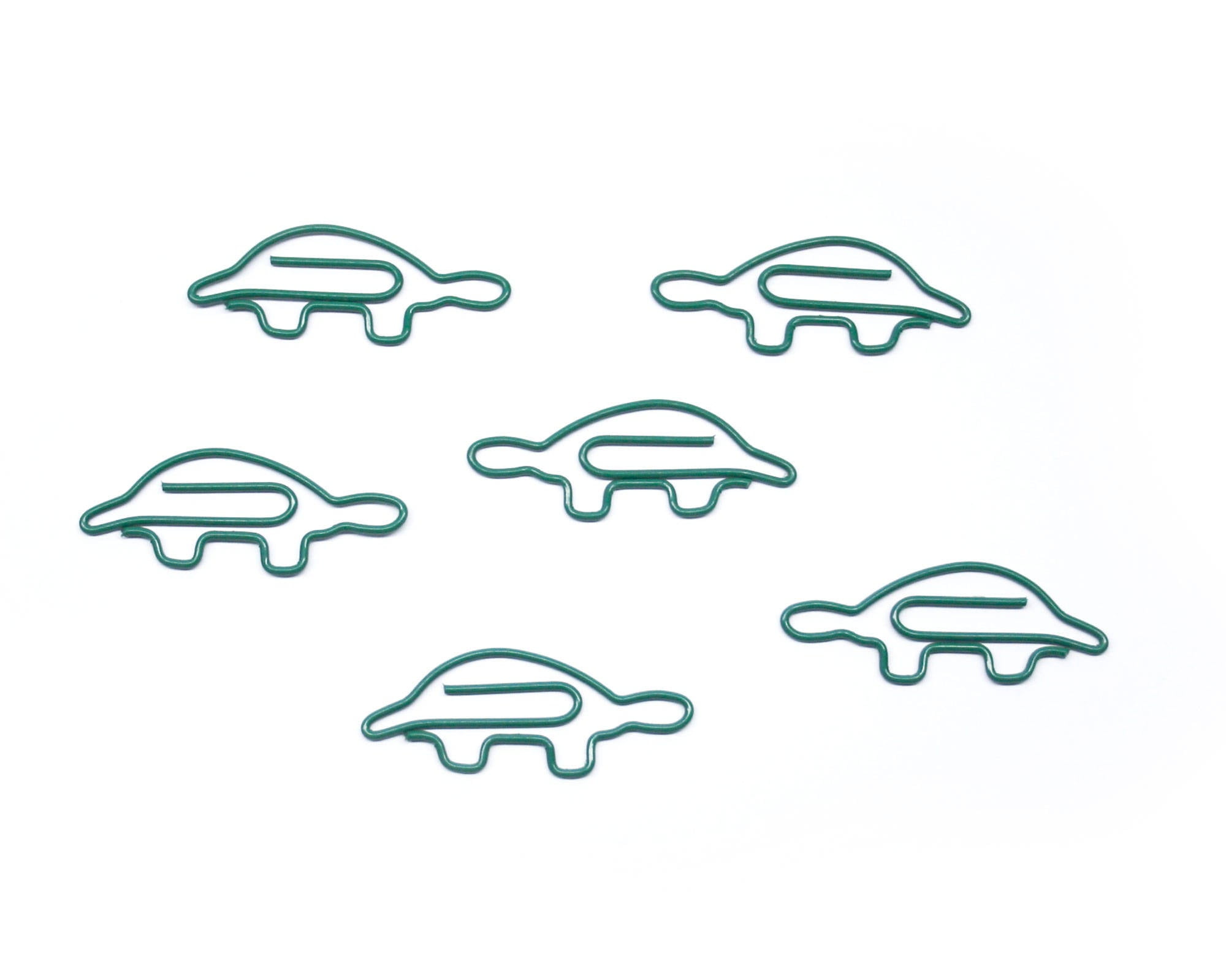 25 Count Green Turtle Shaped Paper Clips, Turtle Lover Cute Gifts ...