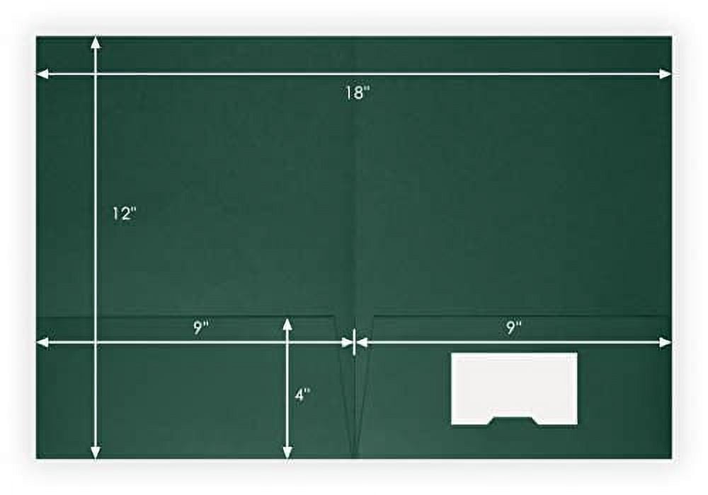 25 Count, Green, Two Pocket Presentation Folders, Perfect for Sales ...