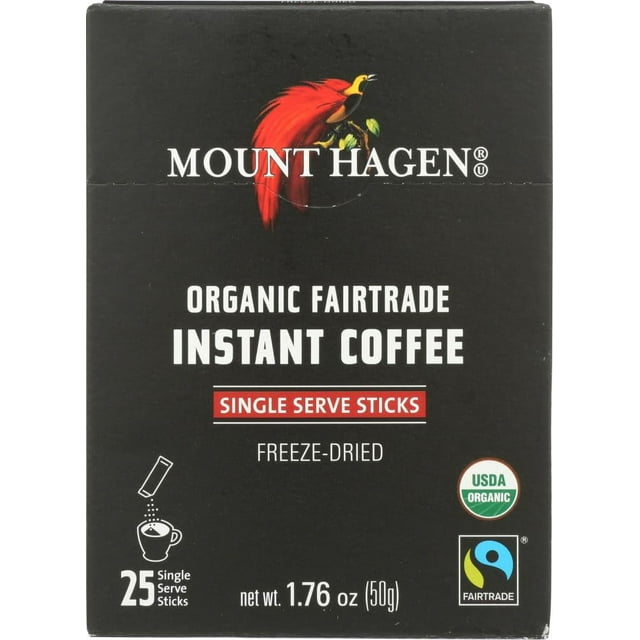 25 Count Single Serve Instant Coffee Packets - 8 Pack | Organic Medium ...