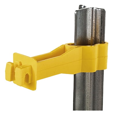25 Count Yellow Snug Back Side T-Post Insulator Extends Wire 3" For 1 ...