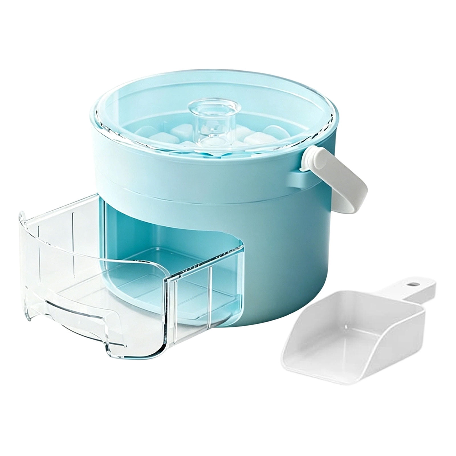 25 Cube Ice Maker with Lid Compact Portable Tray with Handle Ice Bucket ...