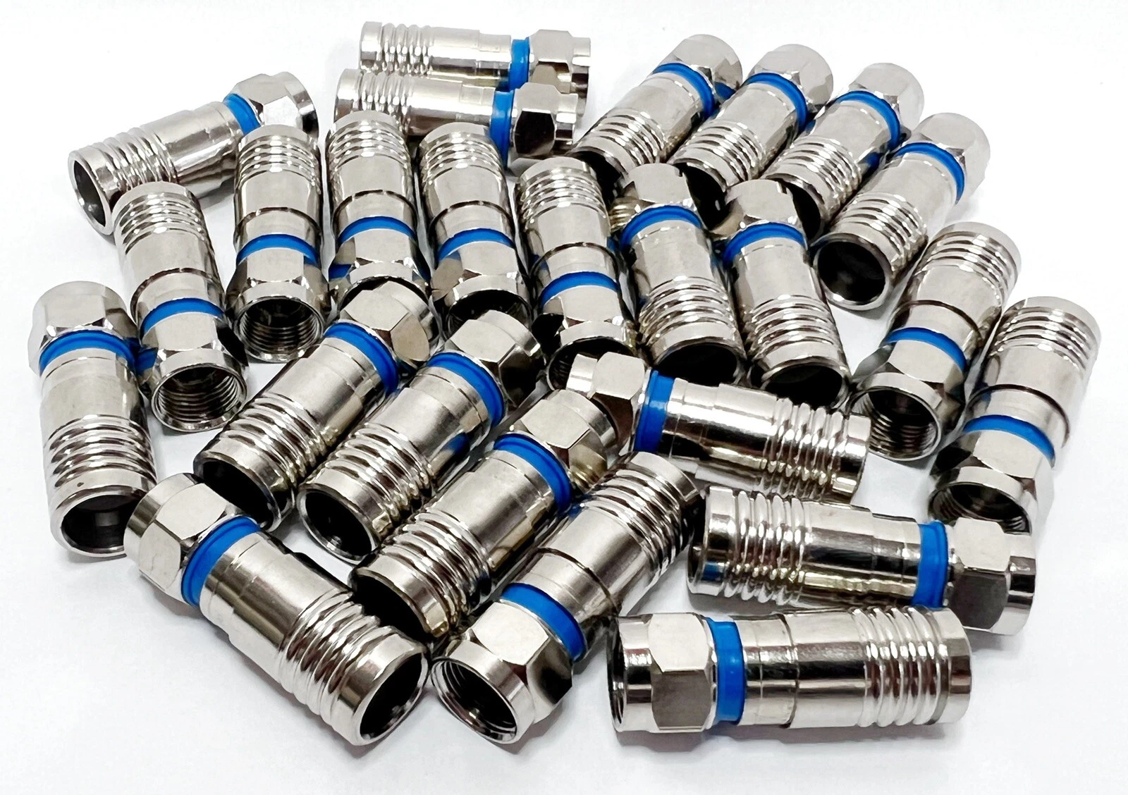 25 Direct Connect Snap On Rg6 Coaxial Cable F Compression Connector ...