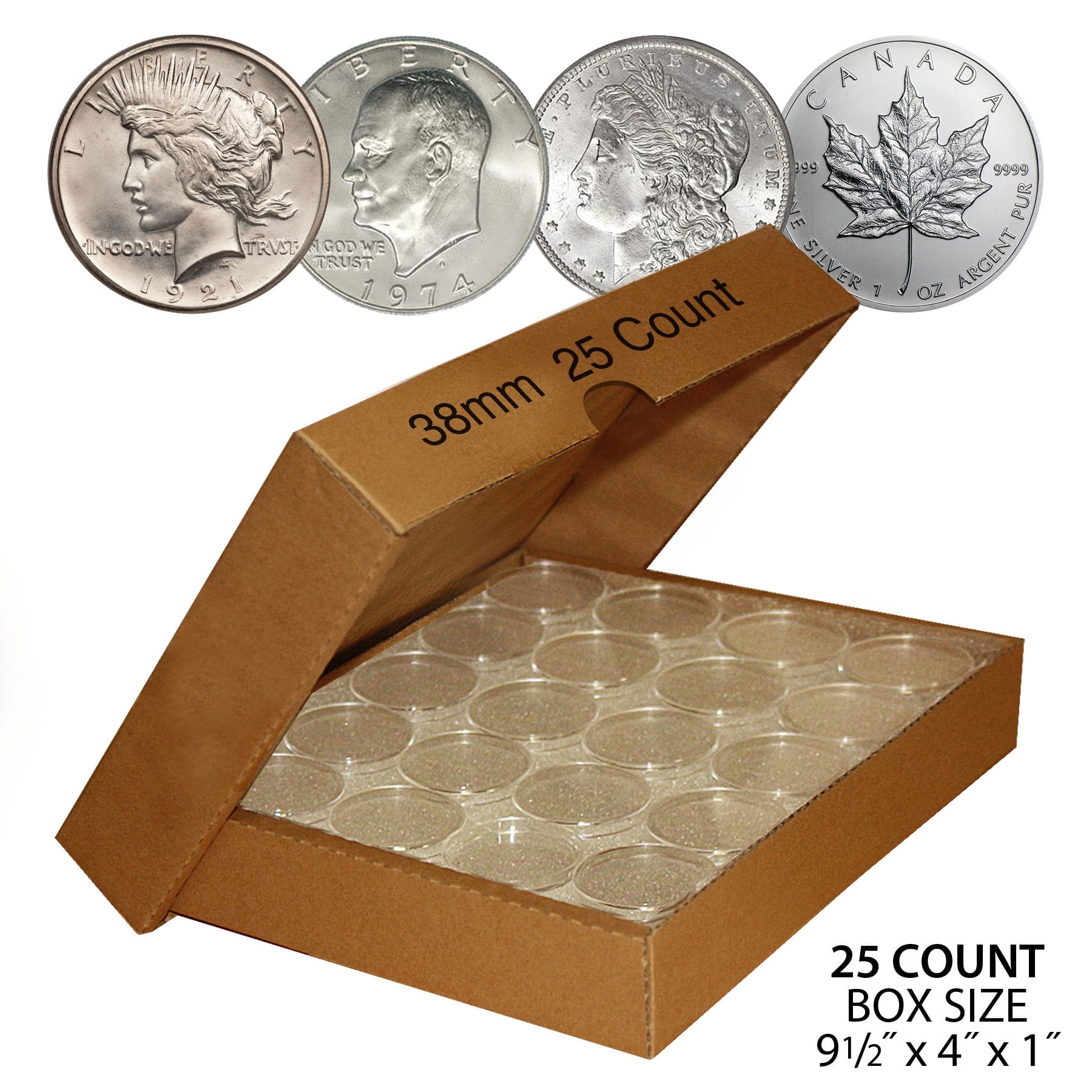 Merrick Mint, Coin Holder Tube, 38mm, For Morgan Peace IKE Dollars ...