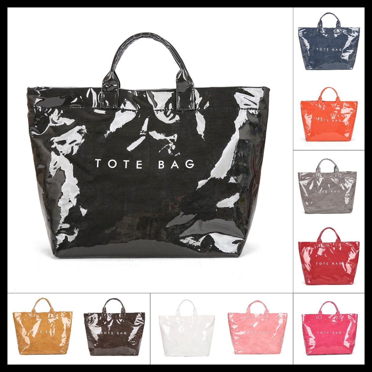 Under 25 Dollars Tote Black Bag for Women Large Plastic Tote Bag for ...
