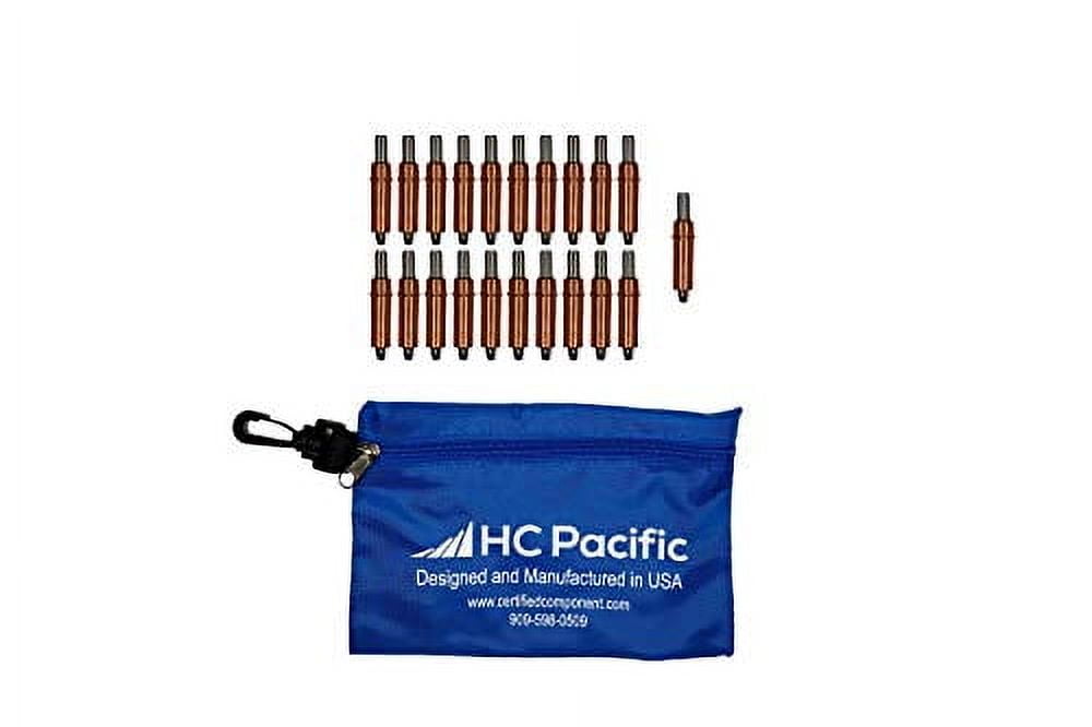 25 Each C1/4 Cleco Fasteners & Pouch (Drill Size 1/4, Grip 0-1/4") Made ...