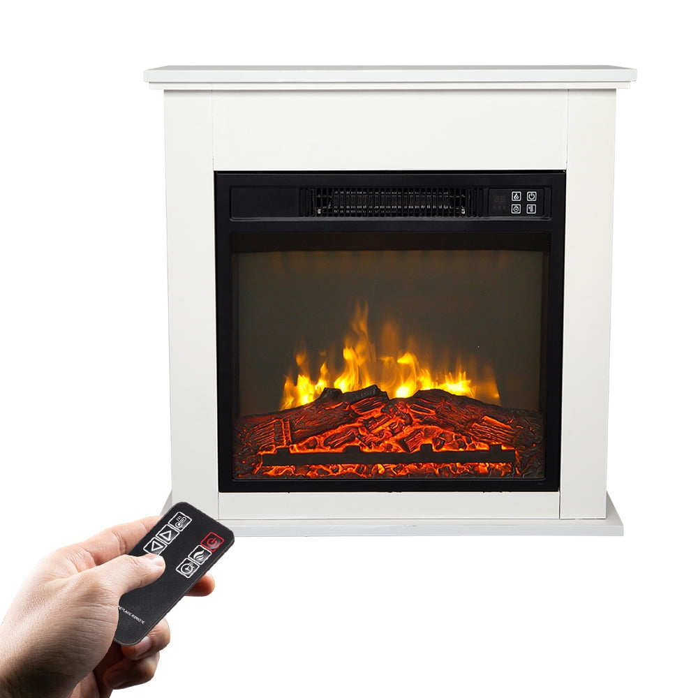 25" Electric Fireplace Mantel, Wall Mounted Floating Fireplace Insert ...