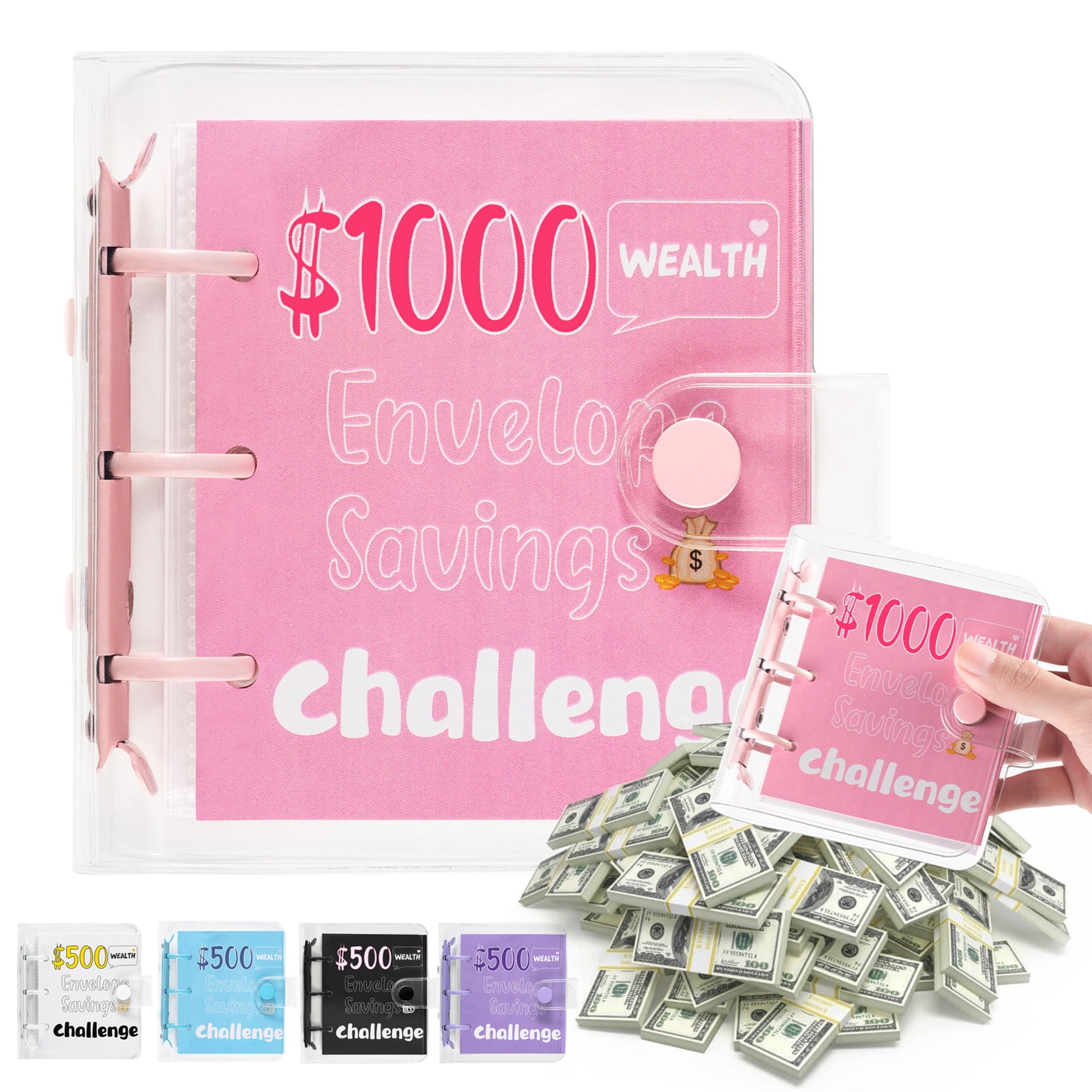 25 Envelopes Money Saving Challenge Binder Mini Cash Saving Budget Book ...