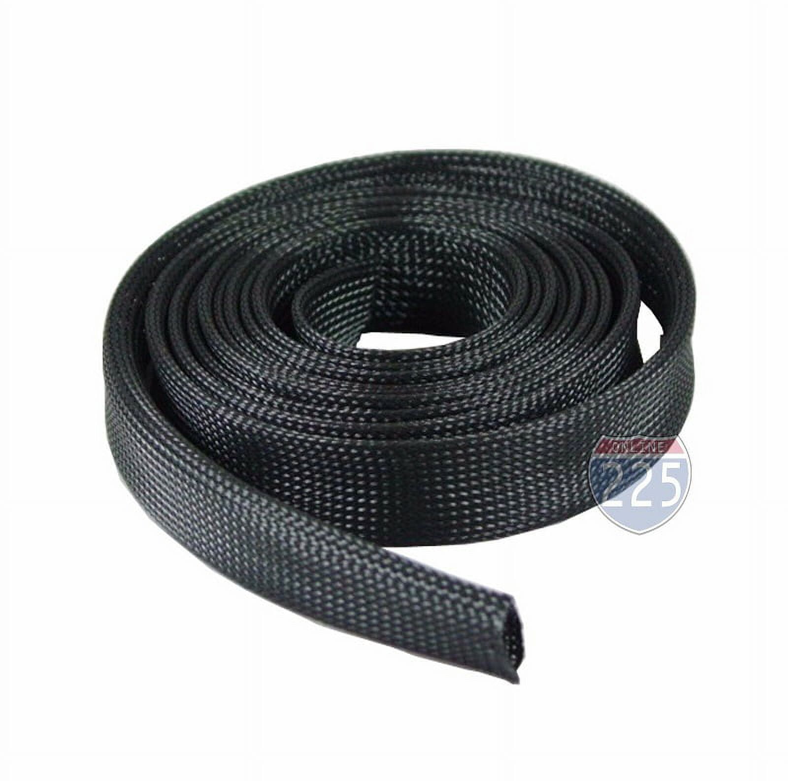 25 FT 1" Black Expandable Wire Cable Braided Loom Tubing - Walmart.com