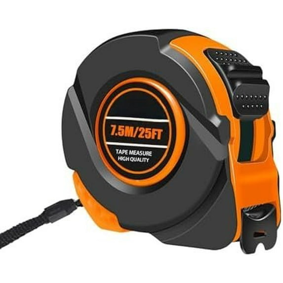 25 FT Industrial Tape Measure, Self-Locking Heavy-Duty Ruler with Easy ...