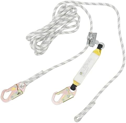 25 FT Vertical Lifeline Assembly with Rope Locker, Fall Protection Rope ...