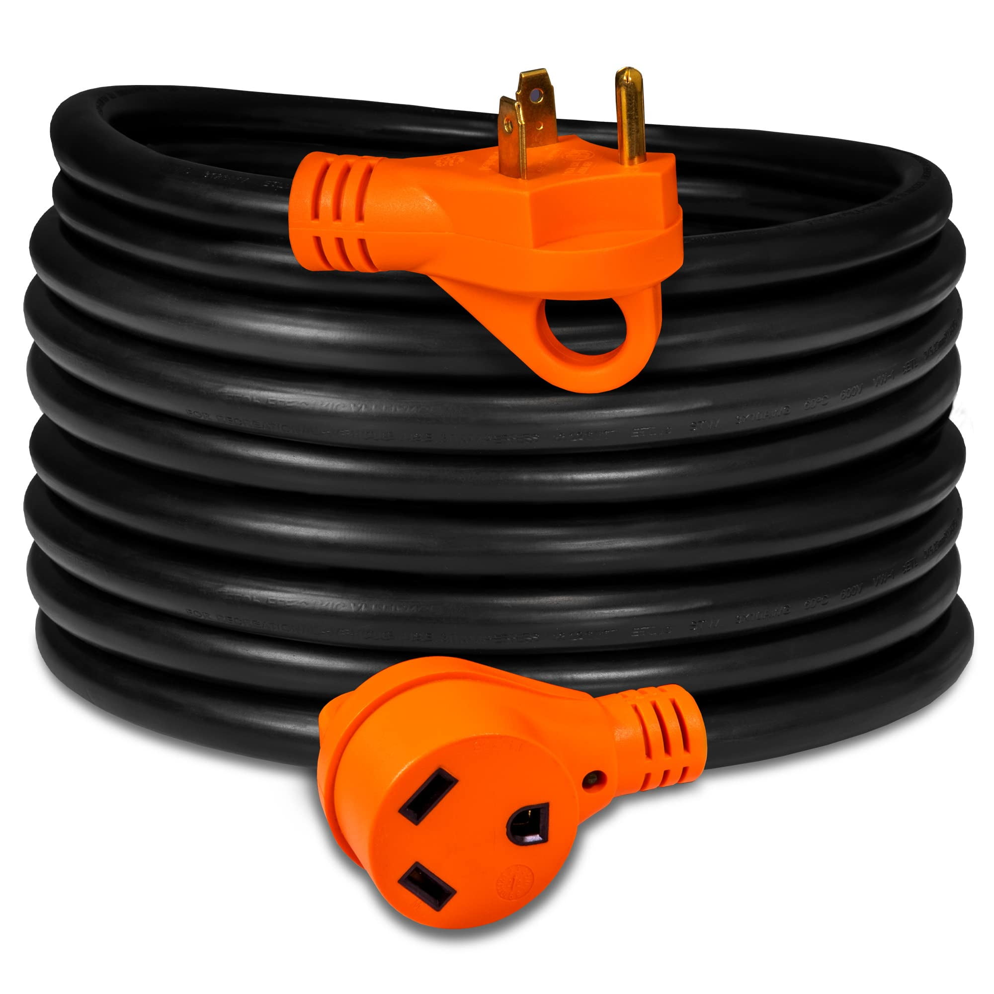 25 Feet 125V 30A RV Power Extension Cord [NEMA TT-30P/30R] [Heavy Duty ...