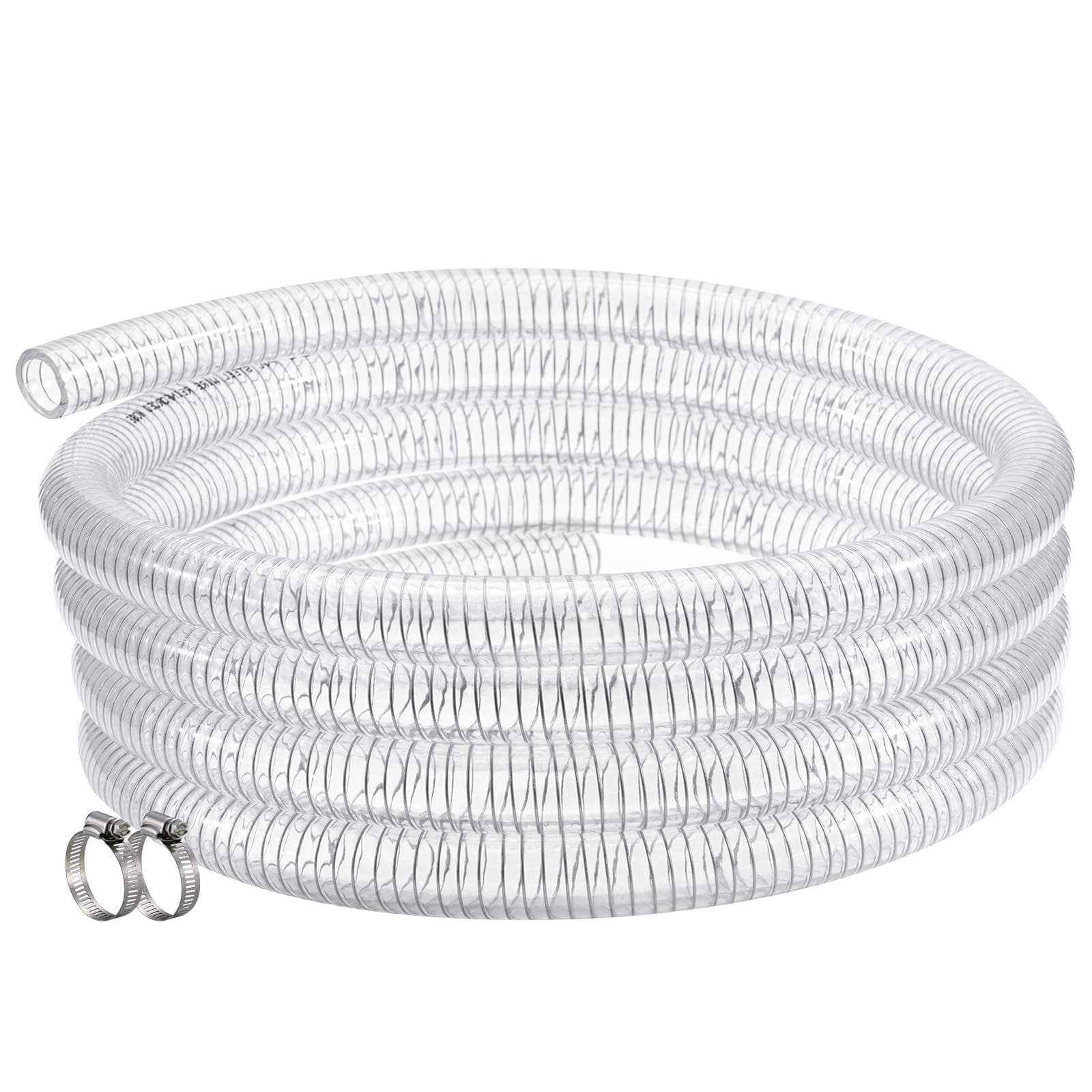 25 Feet 5/8" ID Clear Steel Wire Reinforced Vinyl Tubing - Walmart.com