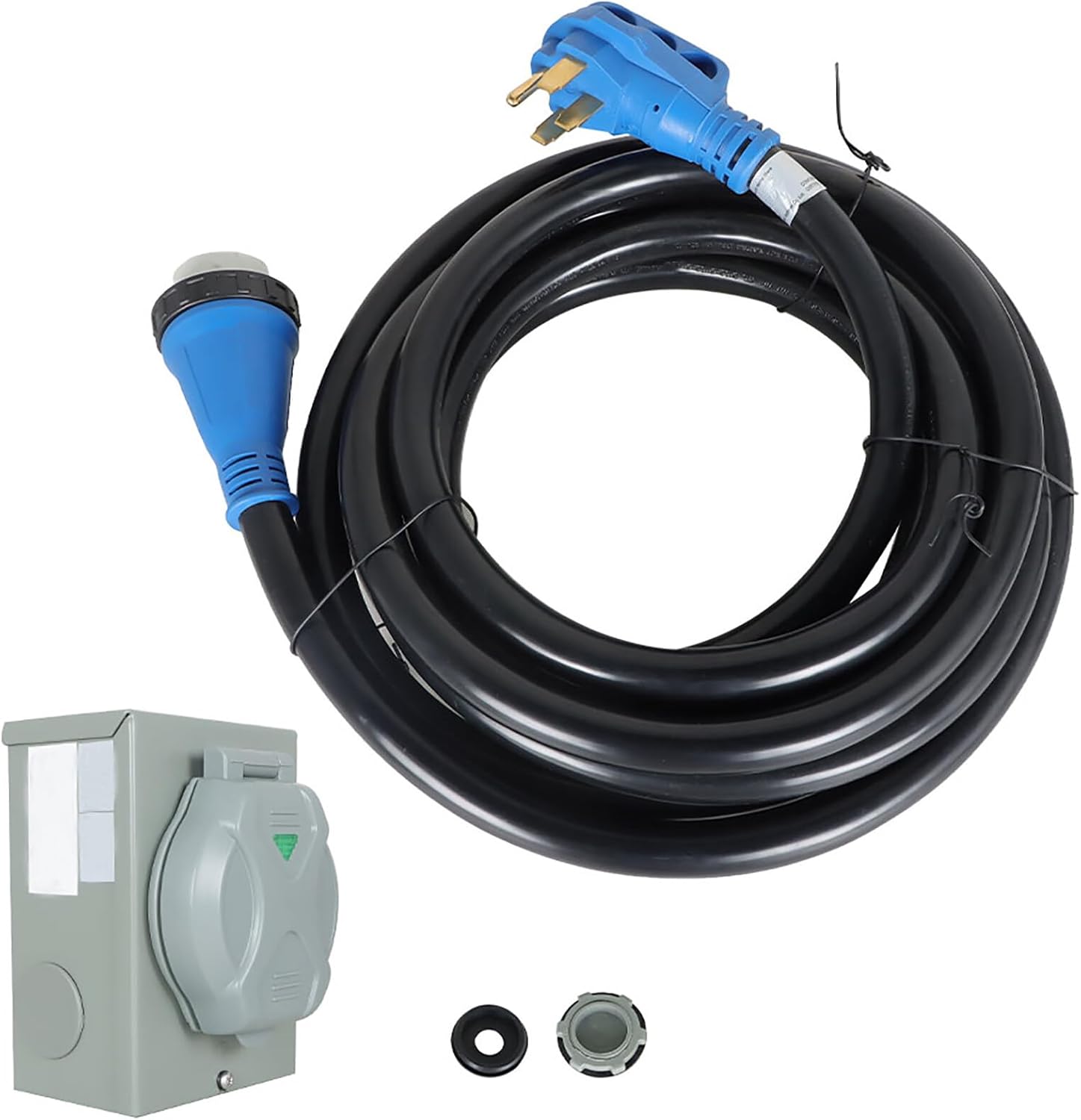 25 Feet 50A Generator Cord Power Inlet Box 25Feet Generator Cords 14 ...