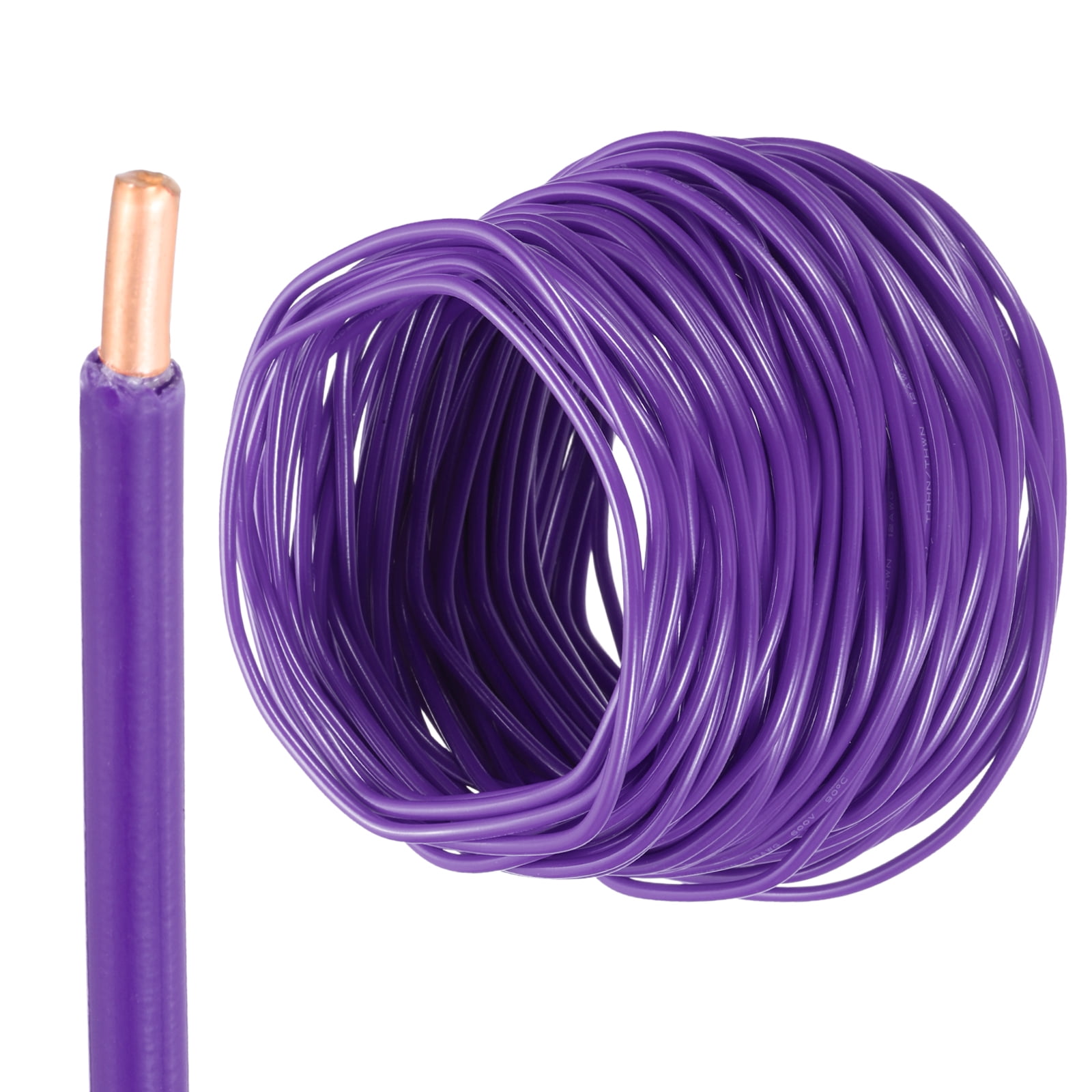 25 Feet Electrical Wire Insulated Solid Copper 10 AWG Hook Up Wire Cable Residential, Industrial ...