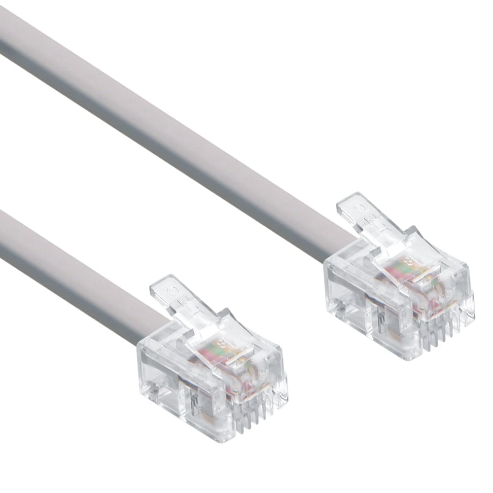25 Feet RJ11 Modular telephone Cable, Straight - Walmart.com