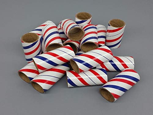 25 Fireworks Cardboard Tubes 1/4 Stick Red/White/Blue 1" x 2-1/2" x 3/ ...