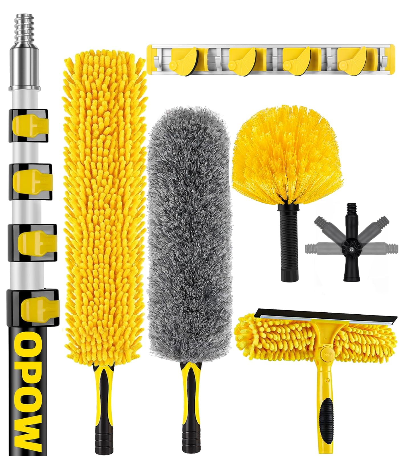 25 Foot High Ceiling Duster Kits with 5-18ft Heavy Duty Extension Pole ...