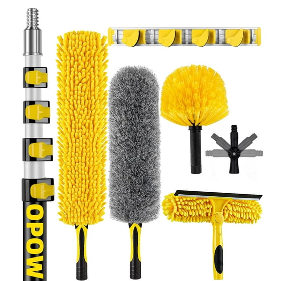 25 Foot High Ceiling Duster Kits with 5-18ft Heavy Duty Extension Pole ...