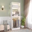 Homieasy 25” Closet System, Freestanding Closet Organizer Wardrobe with ...