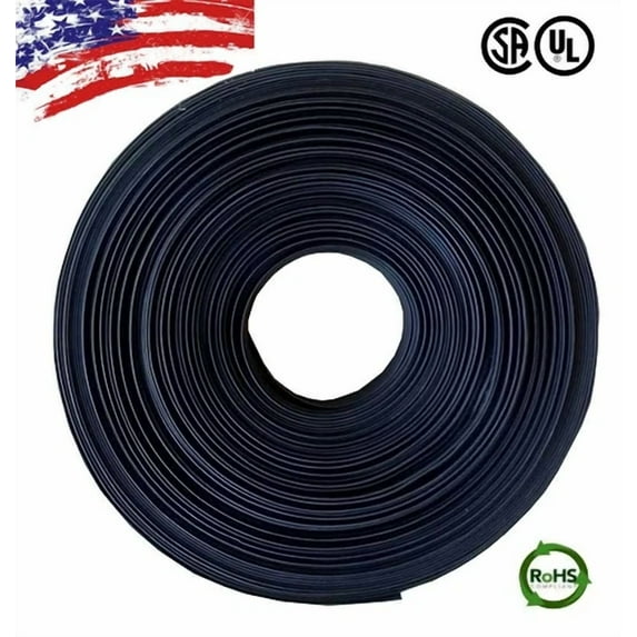 25 Ft. 25' Feet Black 5/16 8Mm Polyolefin 2:1 Heat Shrink Tubing Tube ...