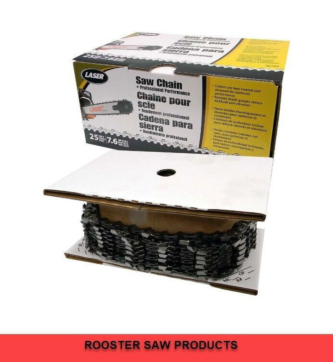 25 Ft 3/8 .063 Ripping Chainsaw Chain .063 Gauge 25 Ft Roll Laser ...