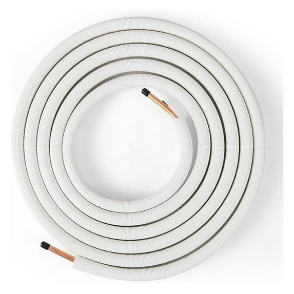 25 Ft. Mini Split Line Set, 1/4”&1/2” O.D. Copper Pipes Tubing with 3 ...