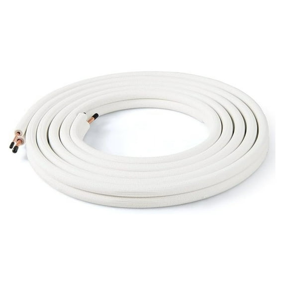 25 Ft. Mini Split Line Set, 1/4" & 3/8" O.D. Copper Pipes w/ 3-layer ...
