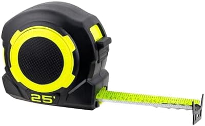 25-Ft Retraction Control Tape Measure with Fraction Marks, Backside ...
