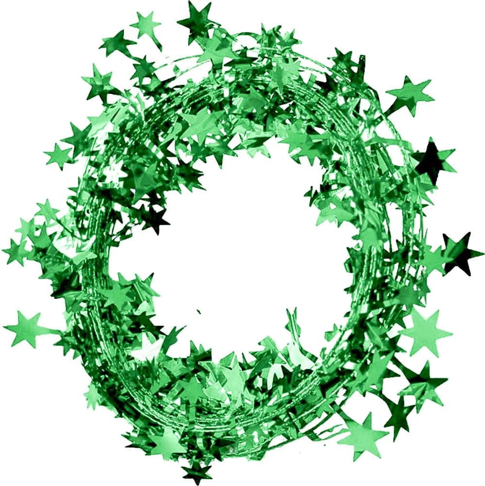25 Ft Star Garland Tinsel Star Brace Wire Garland for Christmas Tree ...