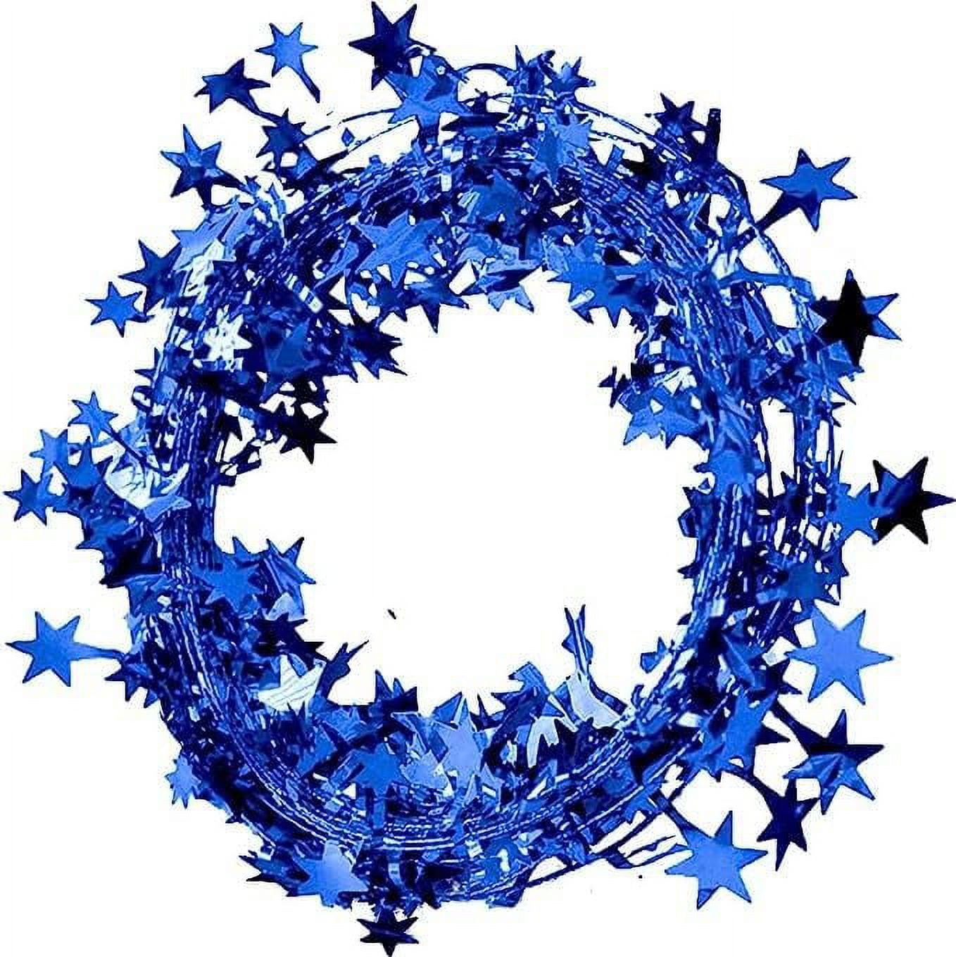 25 Ft Star Garland Tinsel Star Brace Wire Garland for Christmas Tree ...