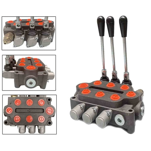 25 GPM Hydraulic Directional Control Valve 3 Spool for Small Tractor ...