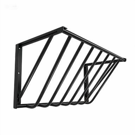 25 Gal Wall Mounted Goat Hay Rack, 31.5" Wide Steel Feeder with Pre ...