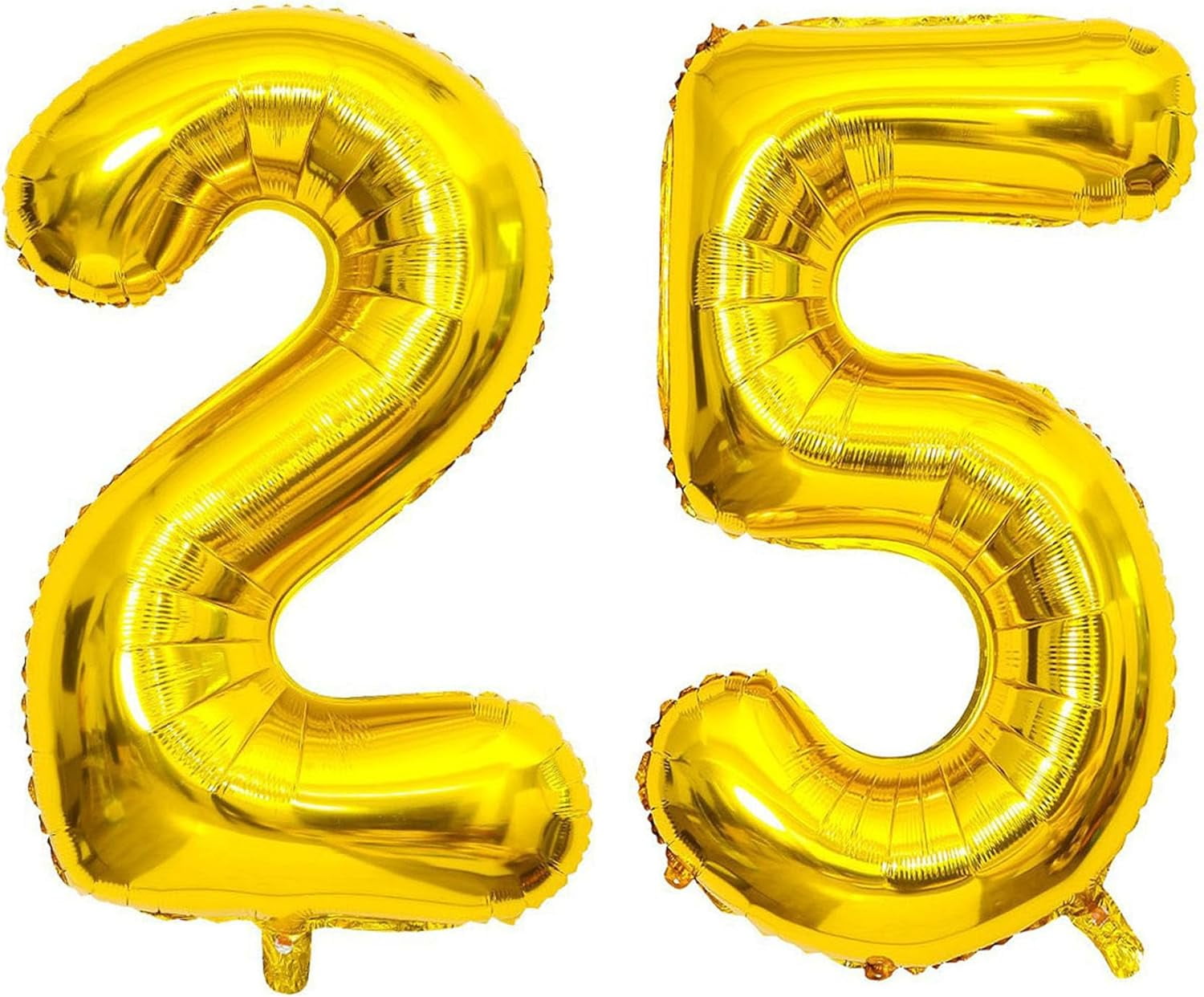 25 Gold Balloons 40 Inch Number 25 or 52 Big Giant Jumbo Huge Foil ...