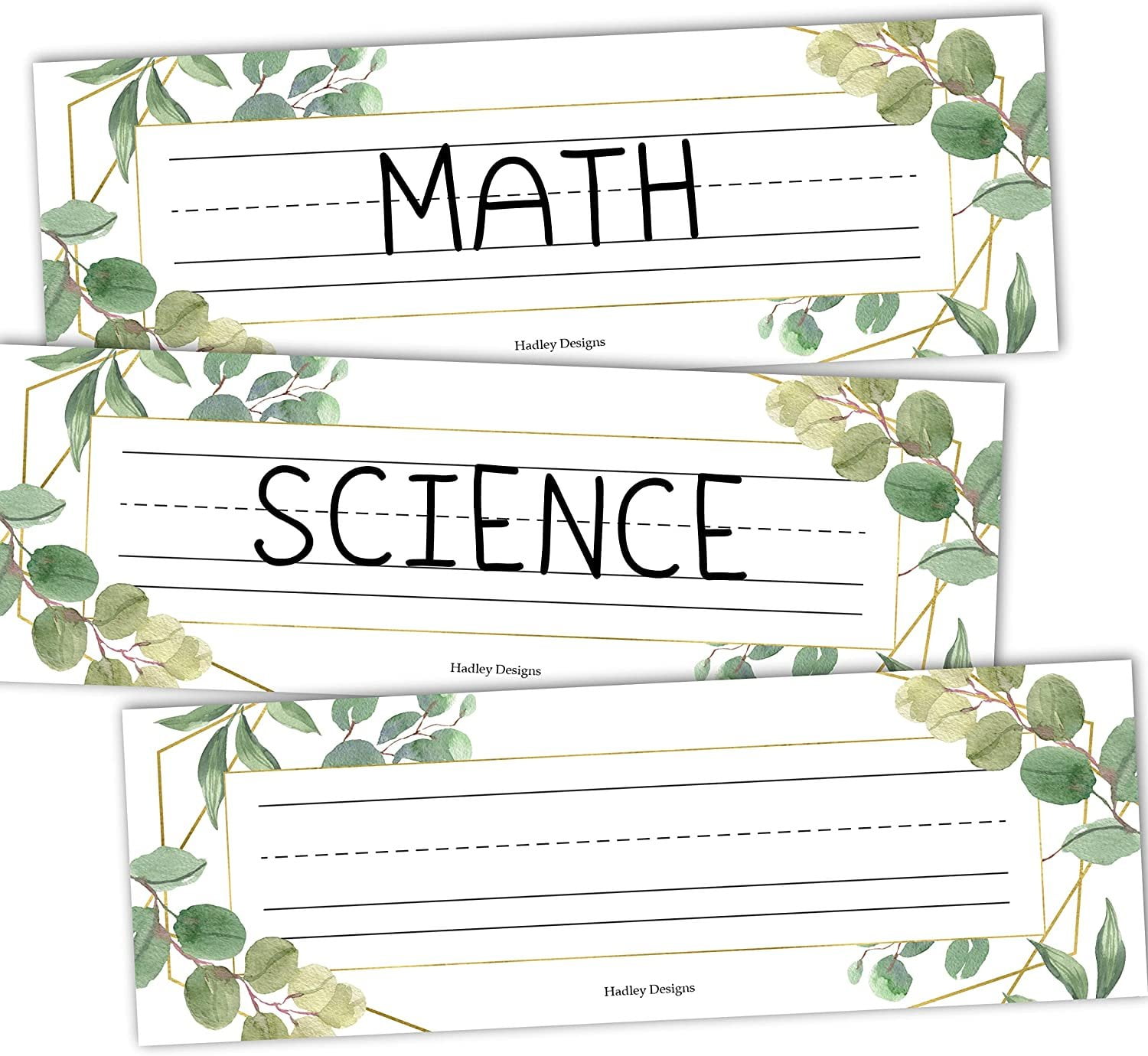 25 Greenery Classroom Name Tags for Classroom Cubbies - Student Desk ...
