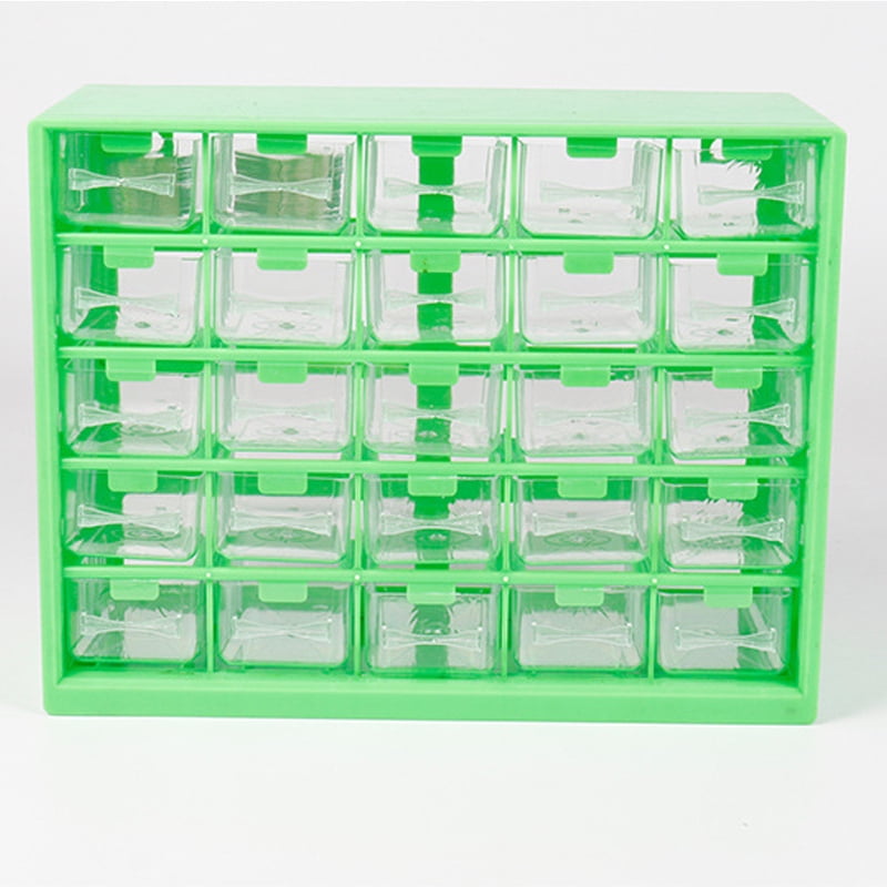 25 Grid Drawer Storage Parts Box Wall-mount Electronic Component ...