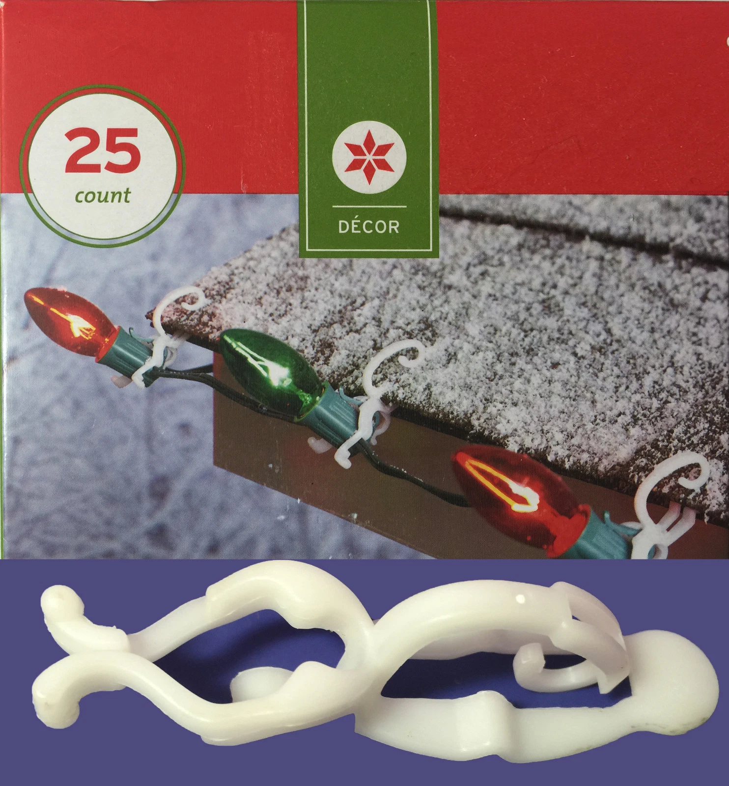 25 Gutter Shingle Clips Christmas Holiday Lights Cable Wire Hanging ...