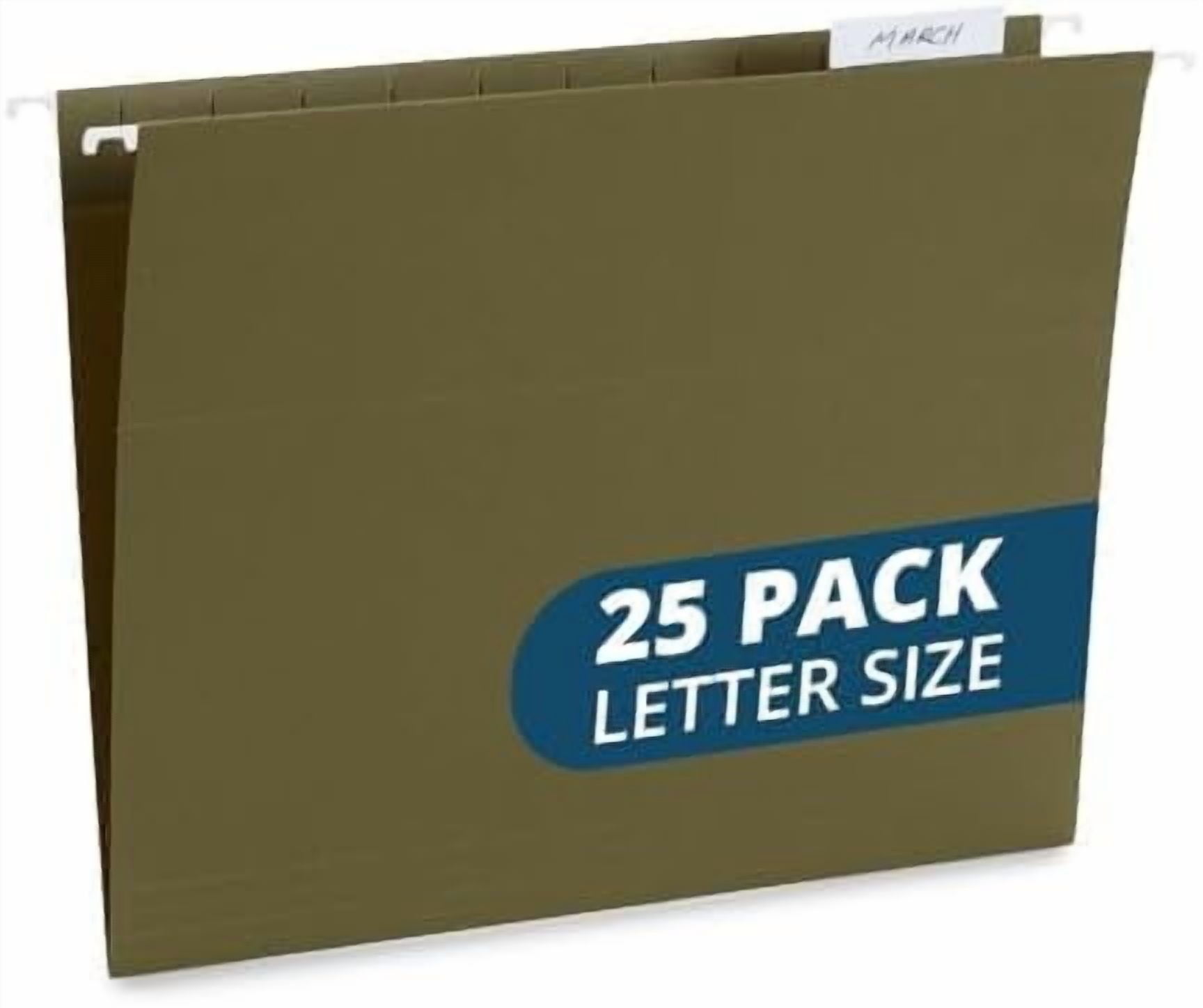 25 Hanging File Folders, Reinforced Hanging Folders, Standard File ...