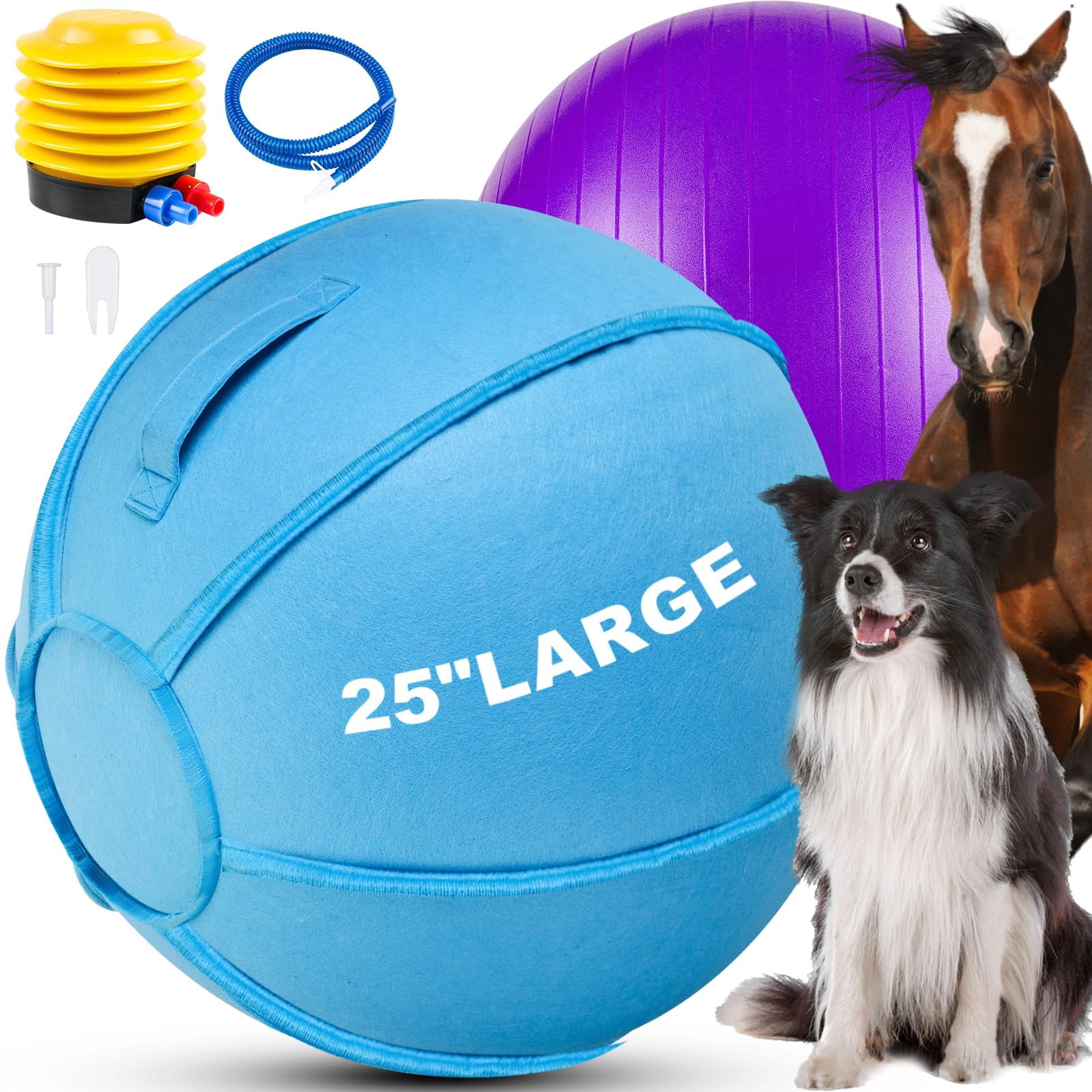 Large PVC Herding Ball With Cover 25-Inch Herding Ball For Dogs ...