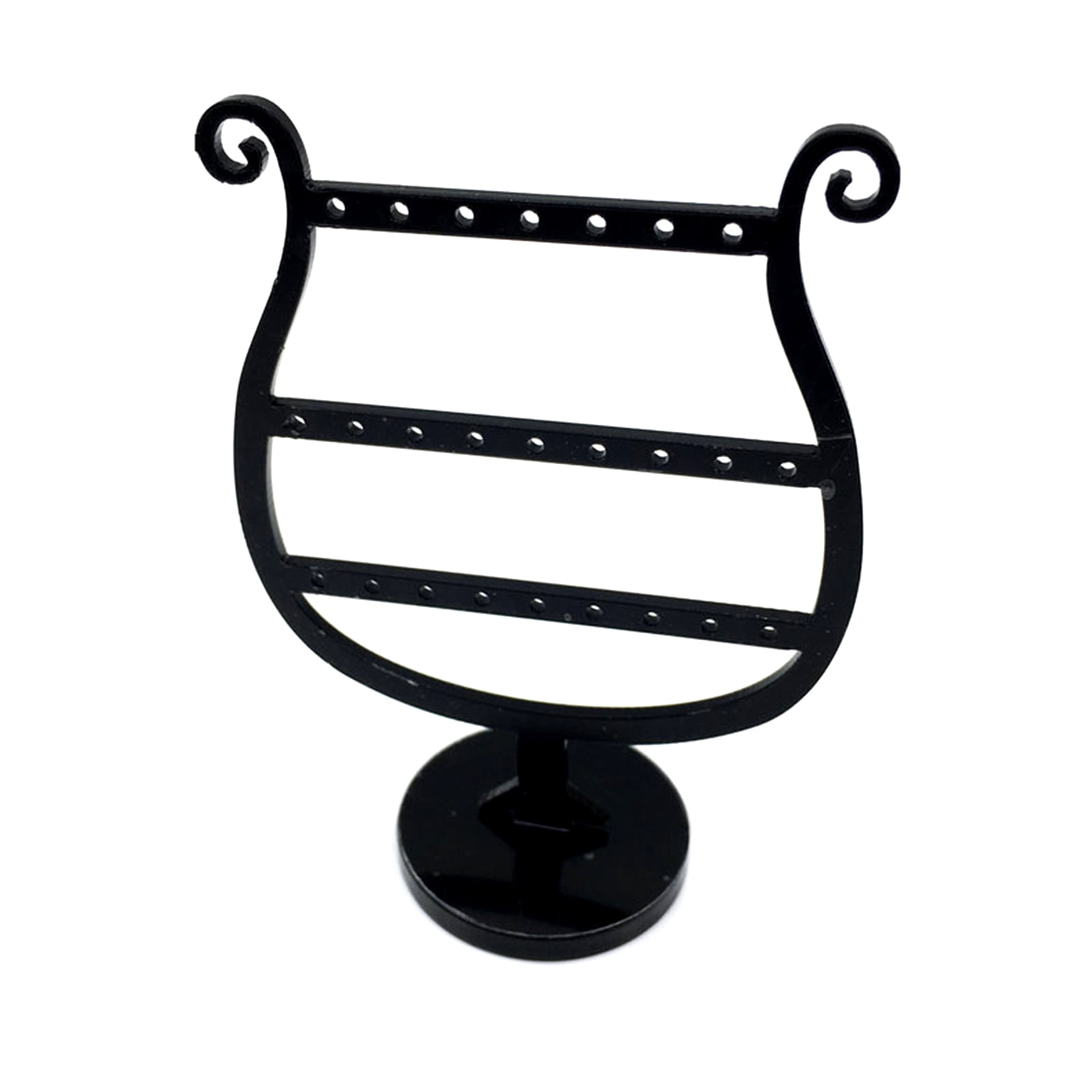 25 Holes Earrings Shelf Display Stand Bottle Shape Jewelry Holder Glass ...
