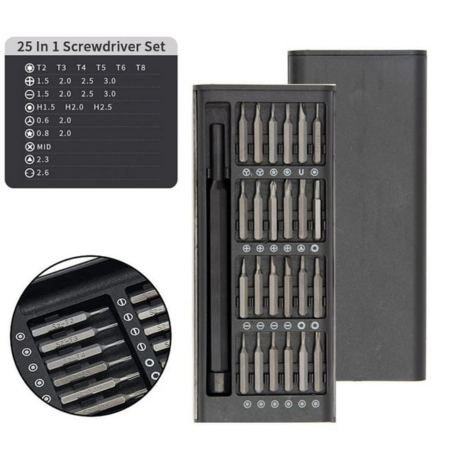 25 In 1 Precision Screwdriver Set Magnetic Torx Hex Screwdriver Bit ...