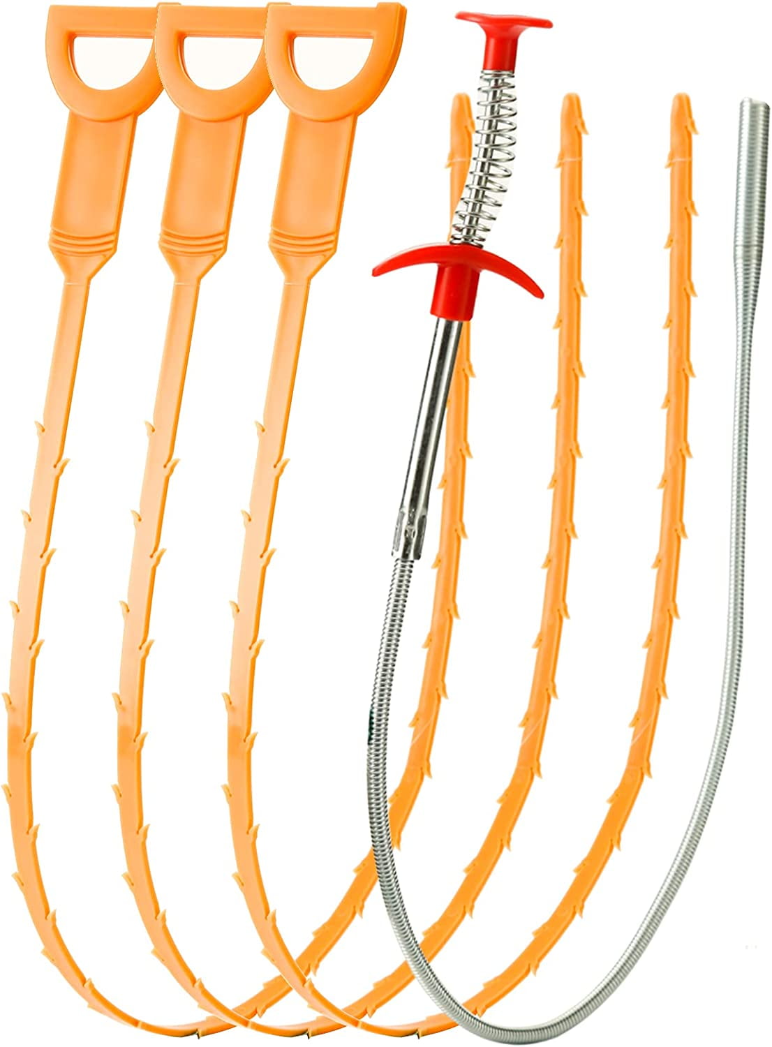 25 Inch Drain Clog Remover (3pcs), 23 Inch Drain Hair Catcher Cleaning ...