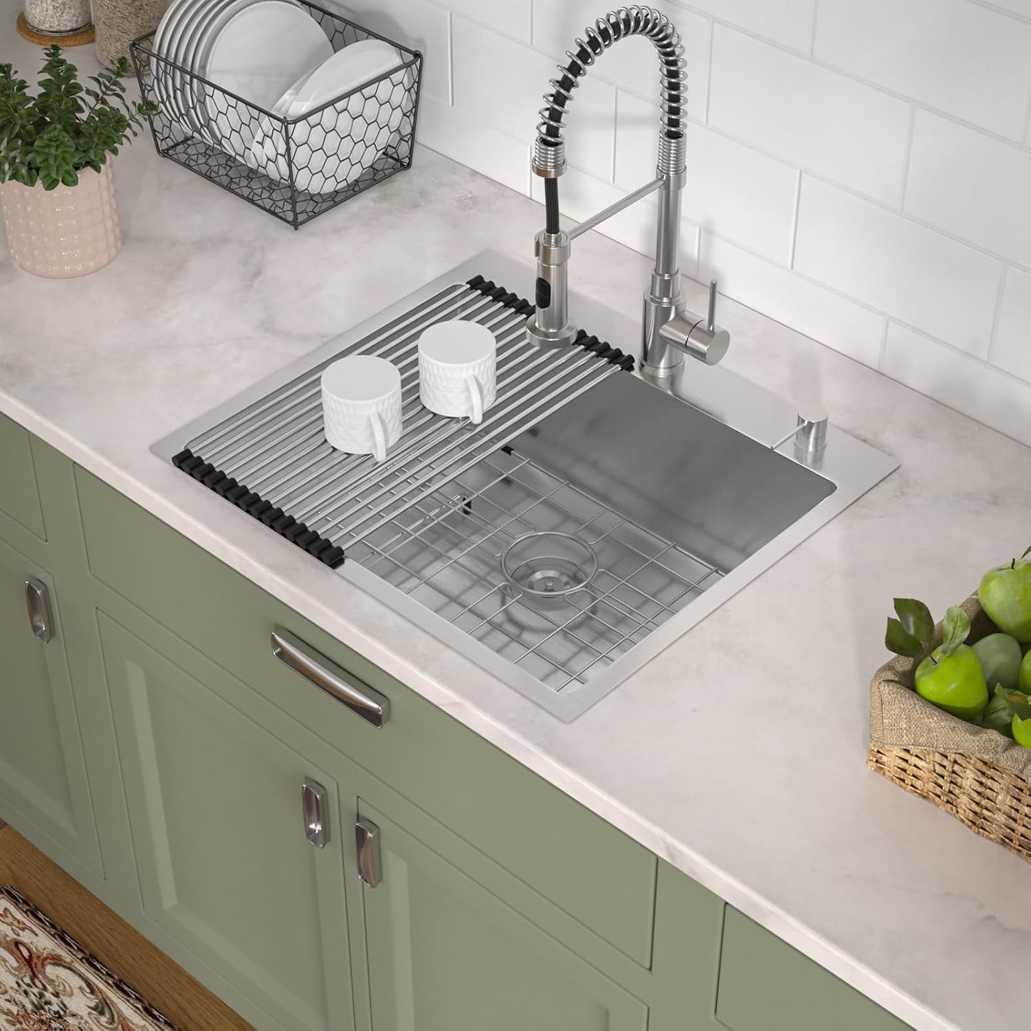 25 Inch Drop in Kitchen Sink 25"x22"x9" Stainless Steel Drop in Sink ...