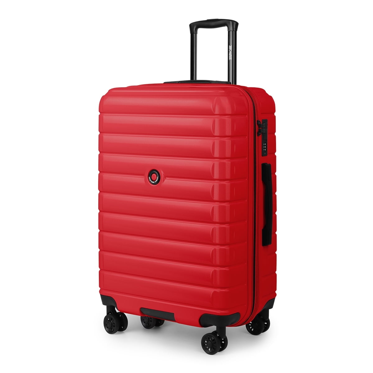 25 Inch Hardshell Medium Checked Suitcase with Wheels,Lightweight ...