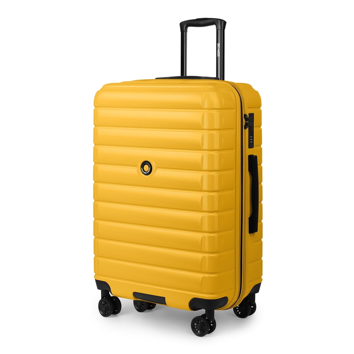 25 Inch Hardshell Medium Checked Suitcase with Wheels,Lightweight ...
