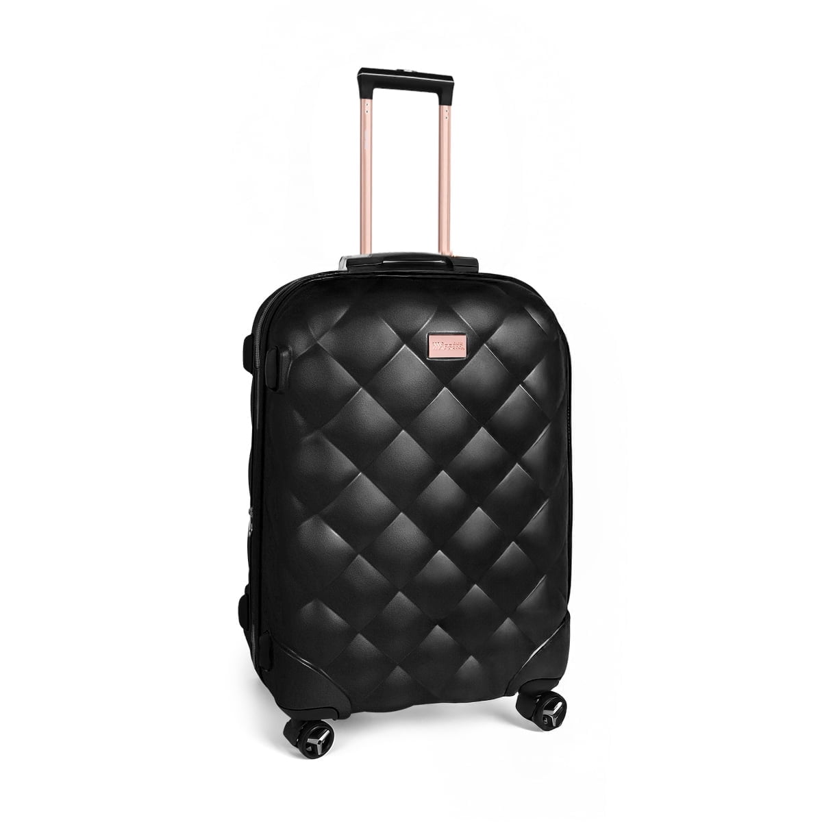 25" Hardside Medium Checked Luggage Expandable Spinner Suitcase with ...